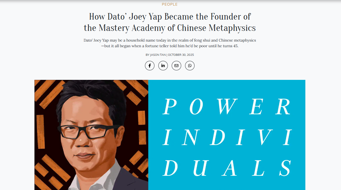 Article: How Dato’ Joey Yap Became the Founder of the Mastery Academy ...